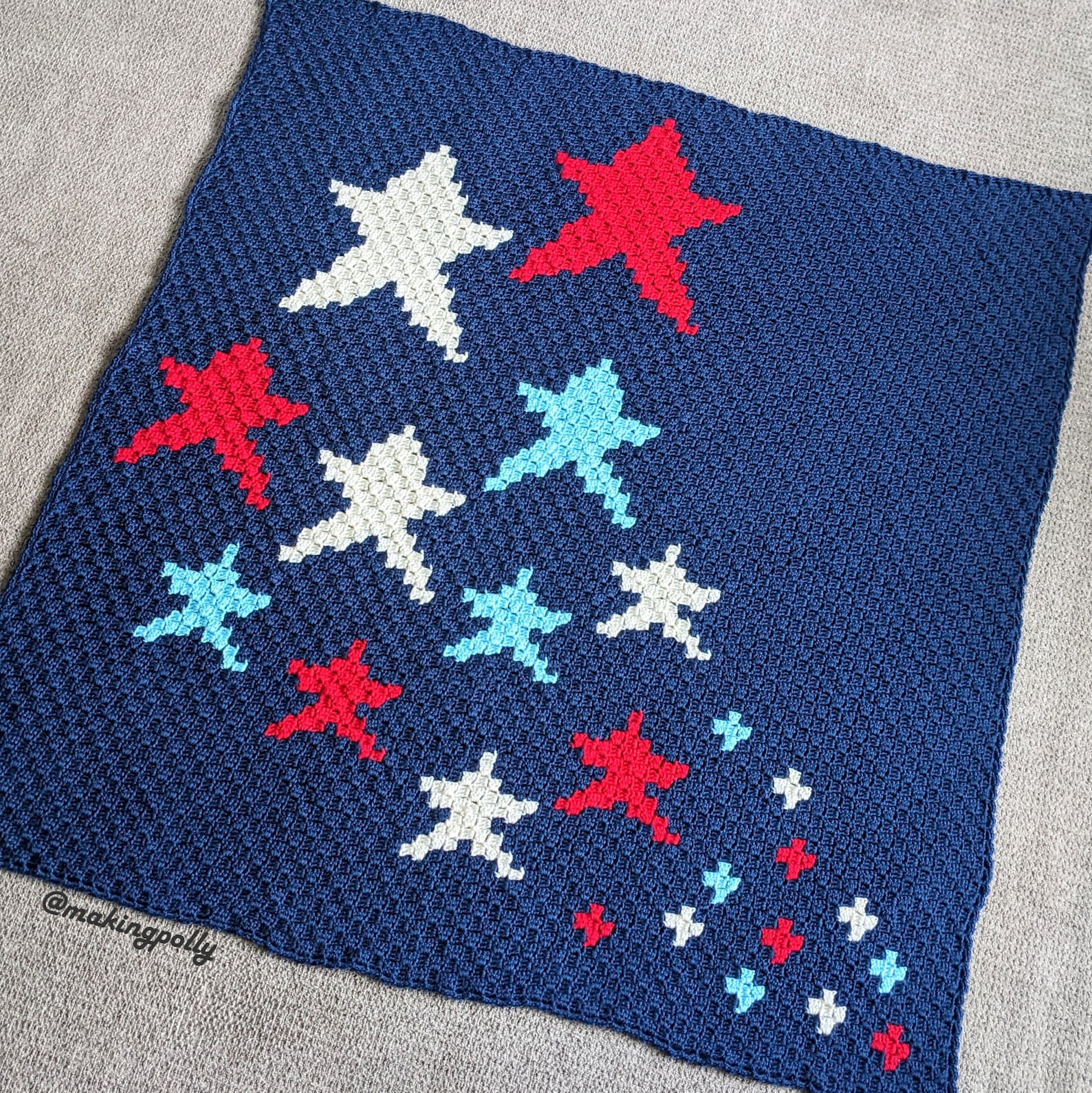 Crochet PATTERN Starry Night C2C Blanket (UK & US Terminology) - Etsy