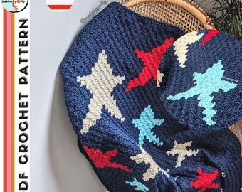 C2C Crochet Starry Night Blanket Pattern - Etsy