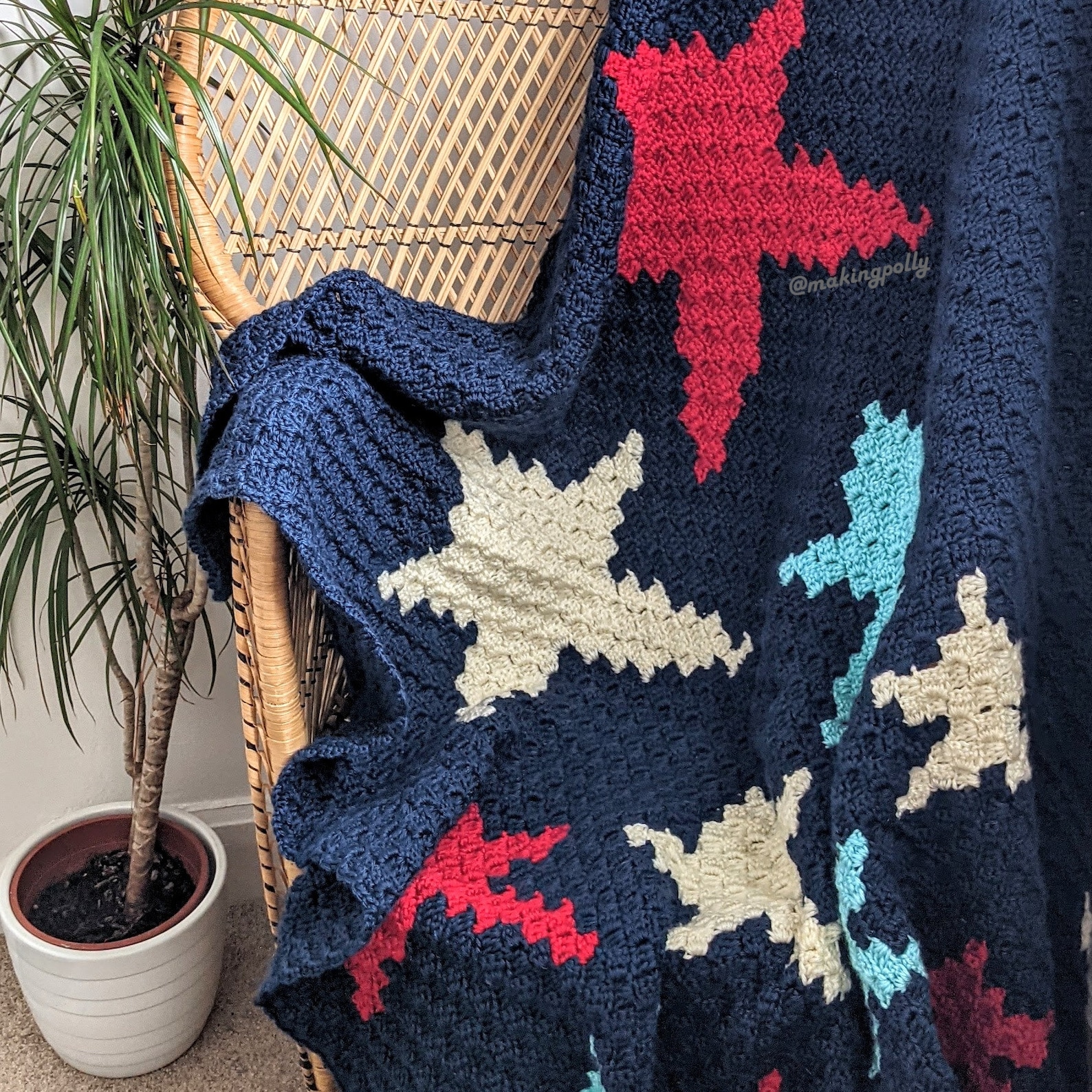 Crochet PATTERN Starry Night C2C Blanket (UK & US Terminology) - Etsy