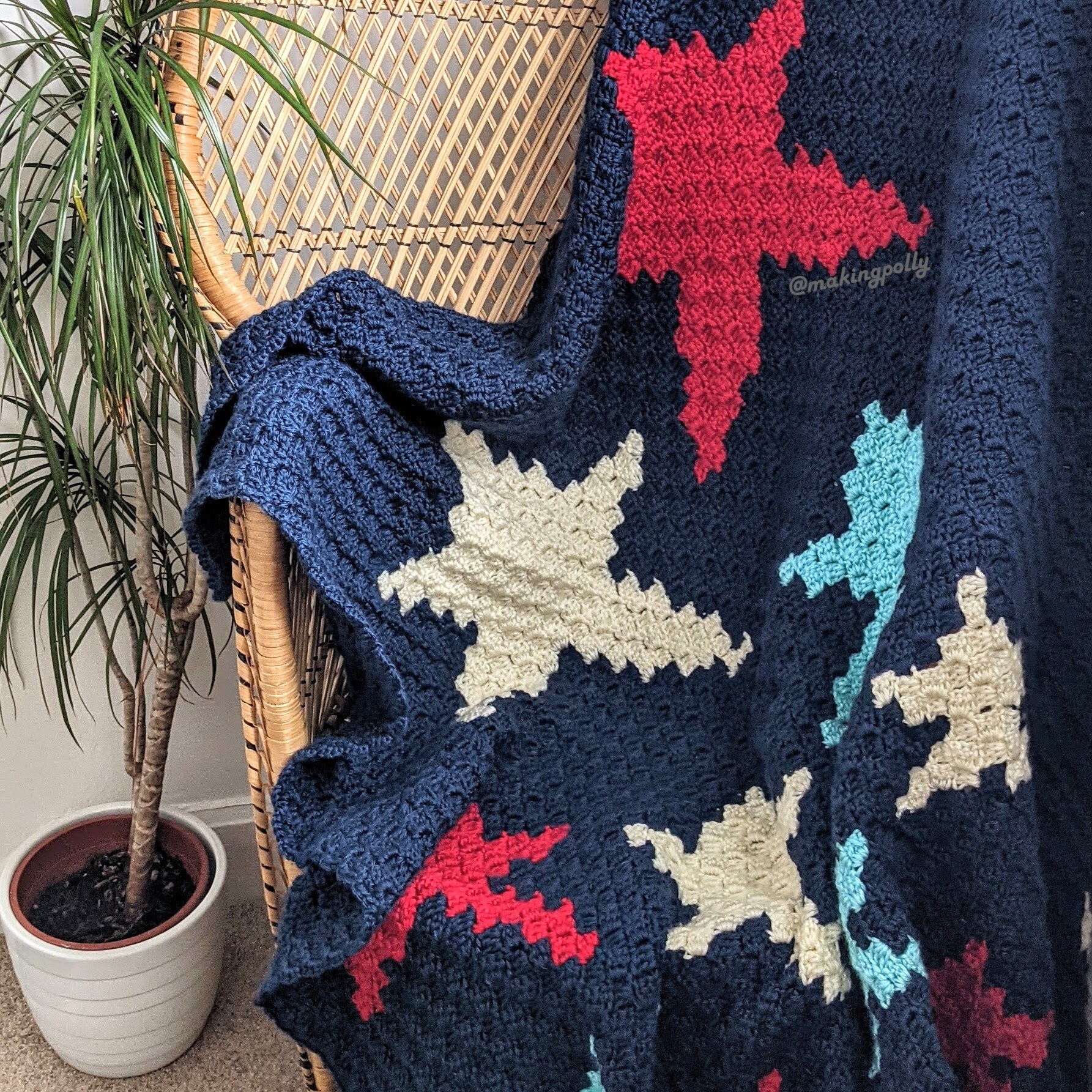 Crochet PATTERN Starry Night C2C Blanket (UK & US Terminology) - Etsy