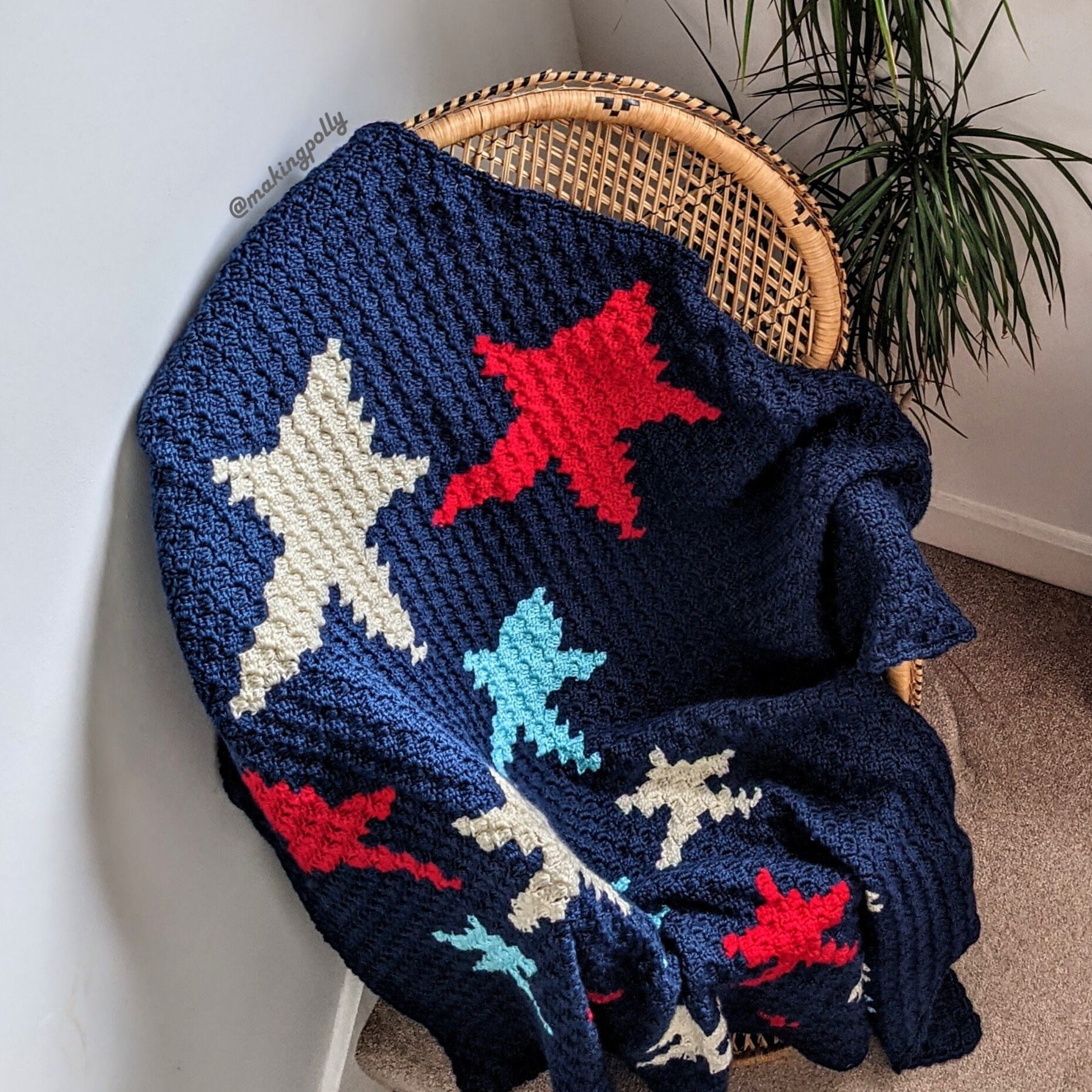 Crochet PATTERN Starry Night C2C Blanket (UK & US Terminology) - Etsy