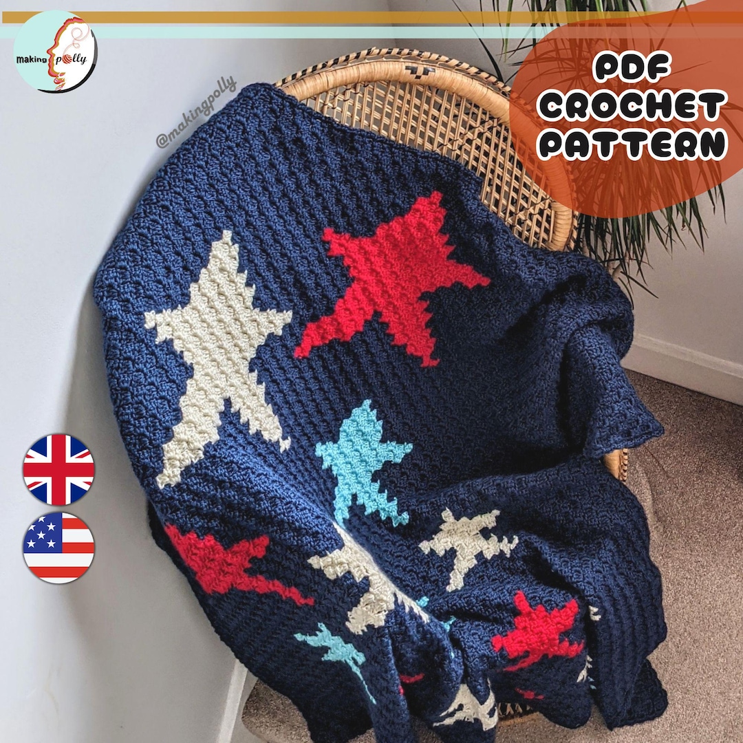 Crochet PATTERN Starry Night C2C Blanket (UK & US Terminology) - Etsy