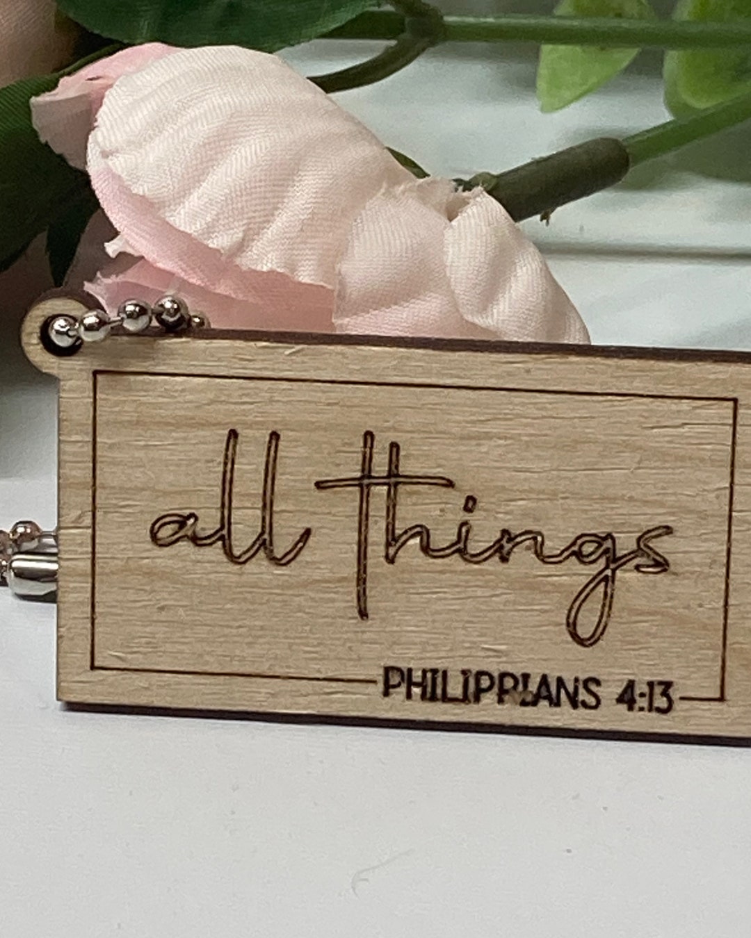 Set of 10, 25, 50, or 100 ALL THINGS KEYCHAIN. Great Primary Gift. Free ...