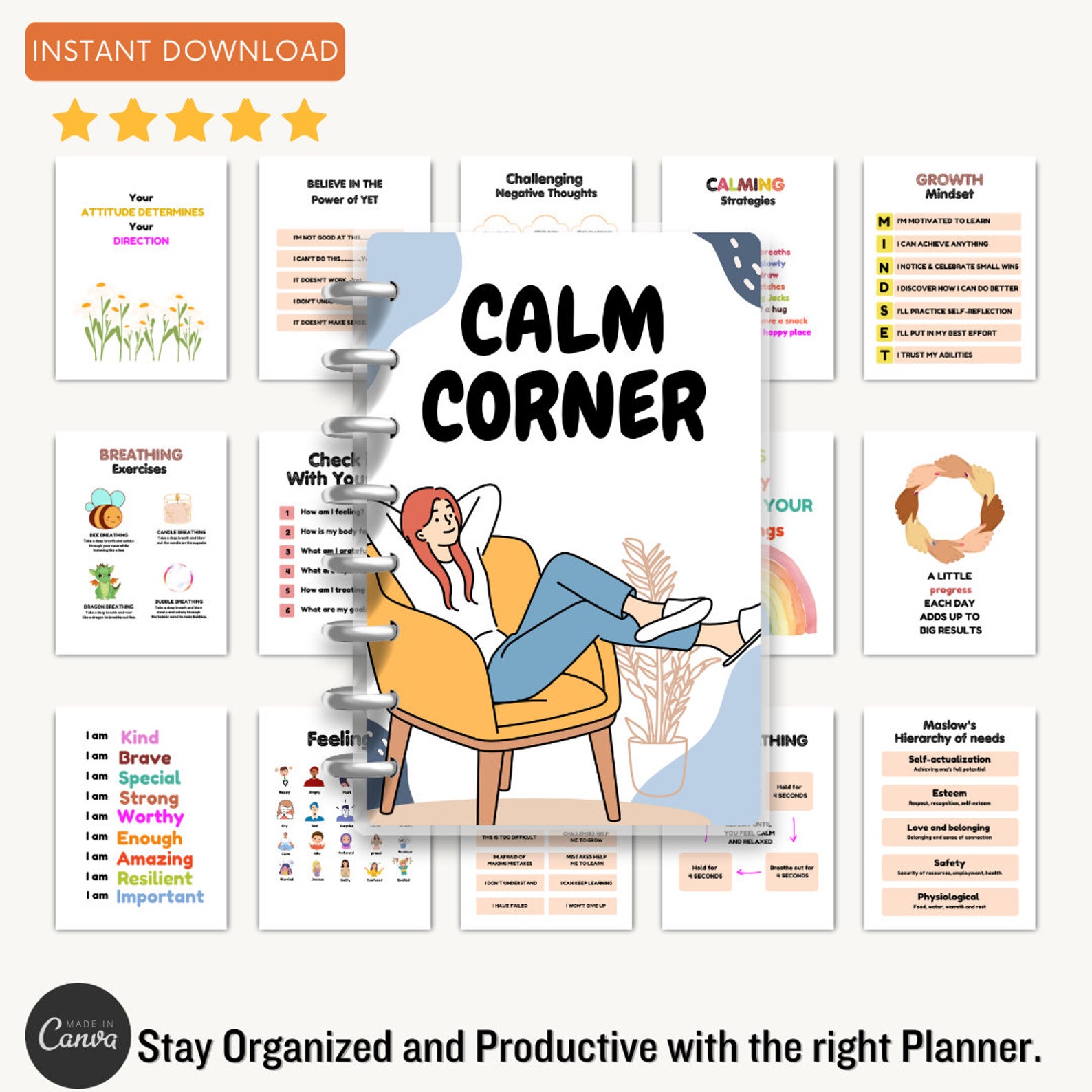 Calm Corner Art Print, Meditation Wall Decor, Tranquil Space Poster ...