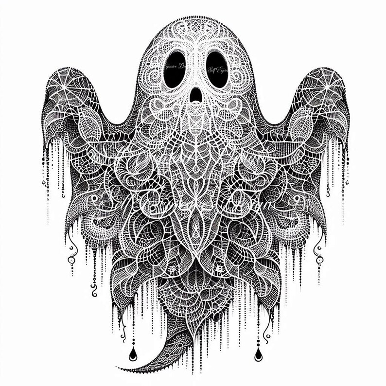 Cute Ghost Lace Digital Design PNG, Halloween Boo Lace - Etsy