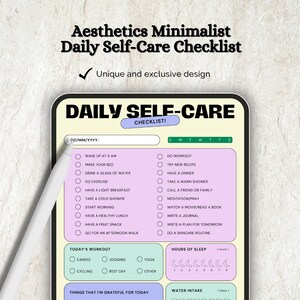 Bold Daily Self-care Planner, Pastel Colorful Design, Rounded Pages ...