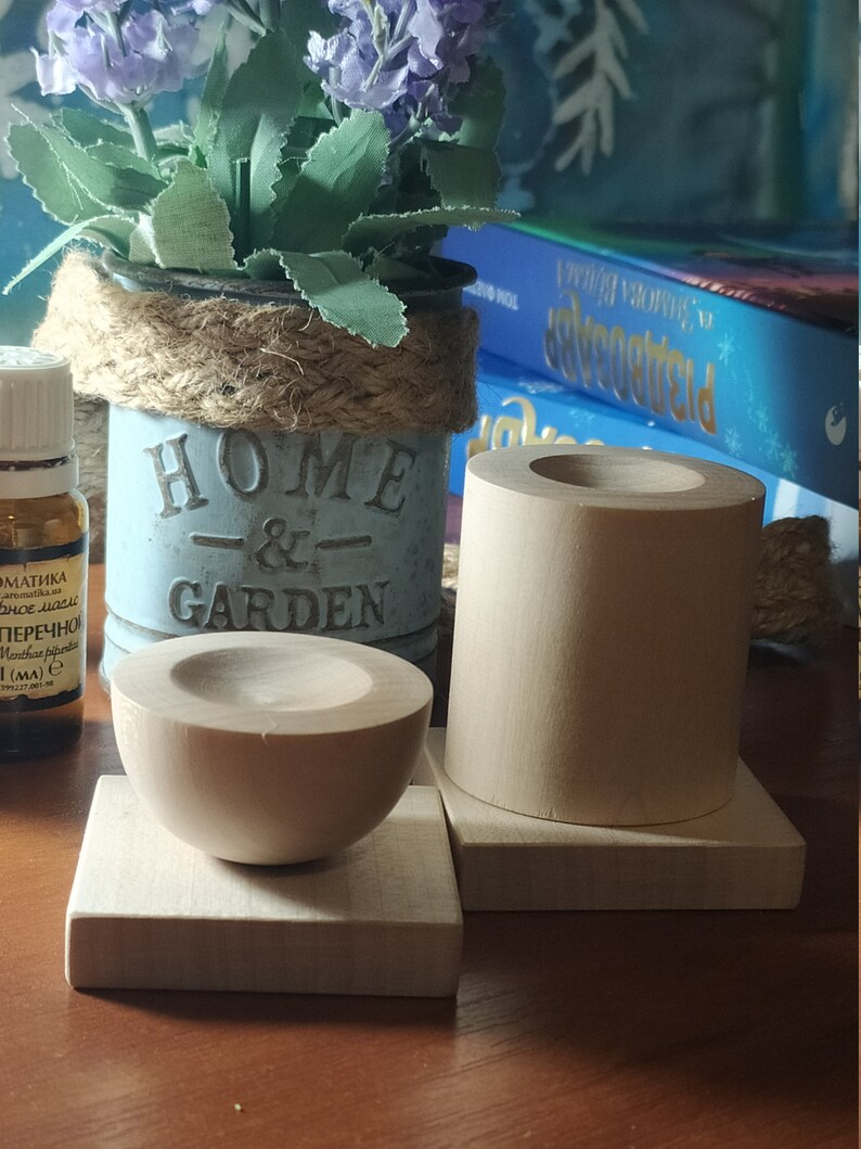 Wooden Essential Oil Diffusers. the Set of Hemispherical and - Etsy