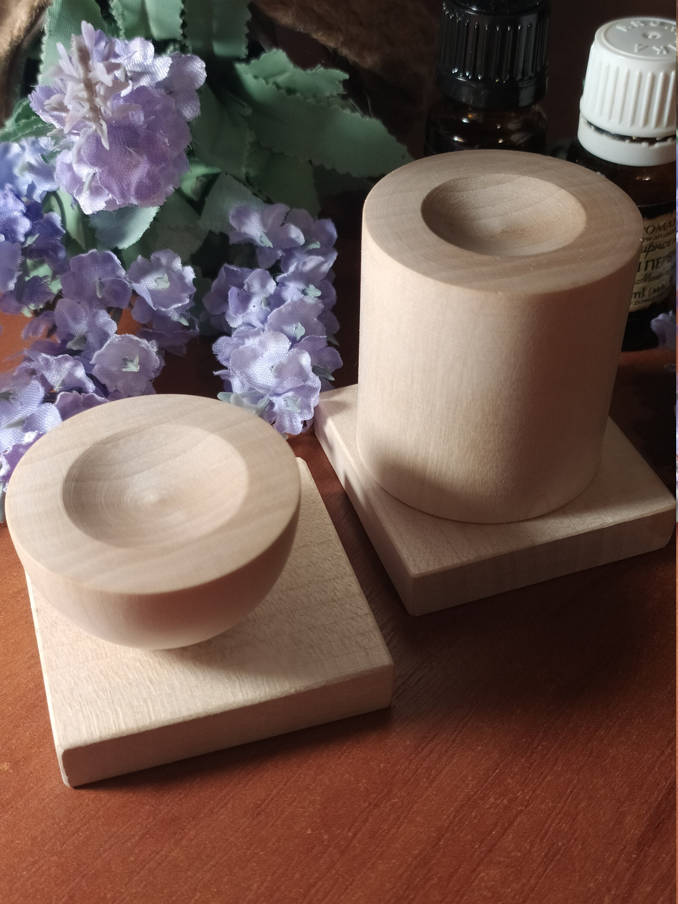 Wooden Essential Oil Diffusers. the Set of Hemispherical and - Etsy