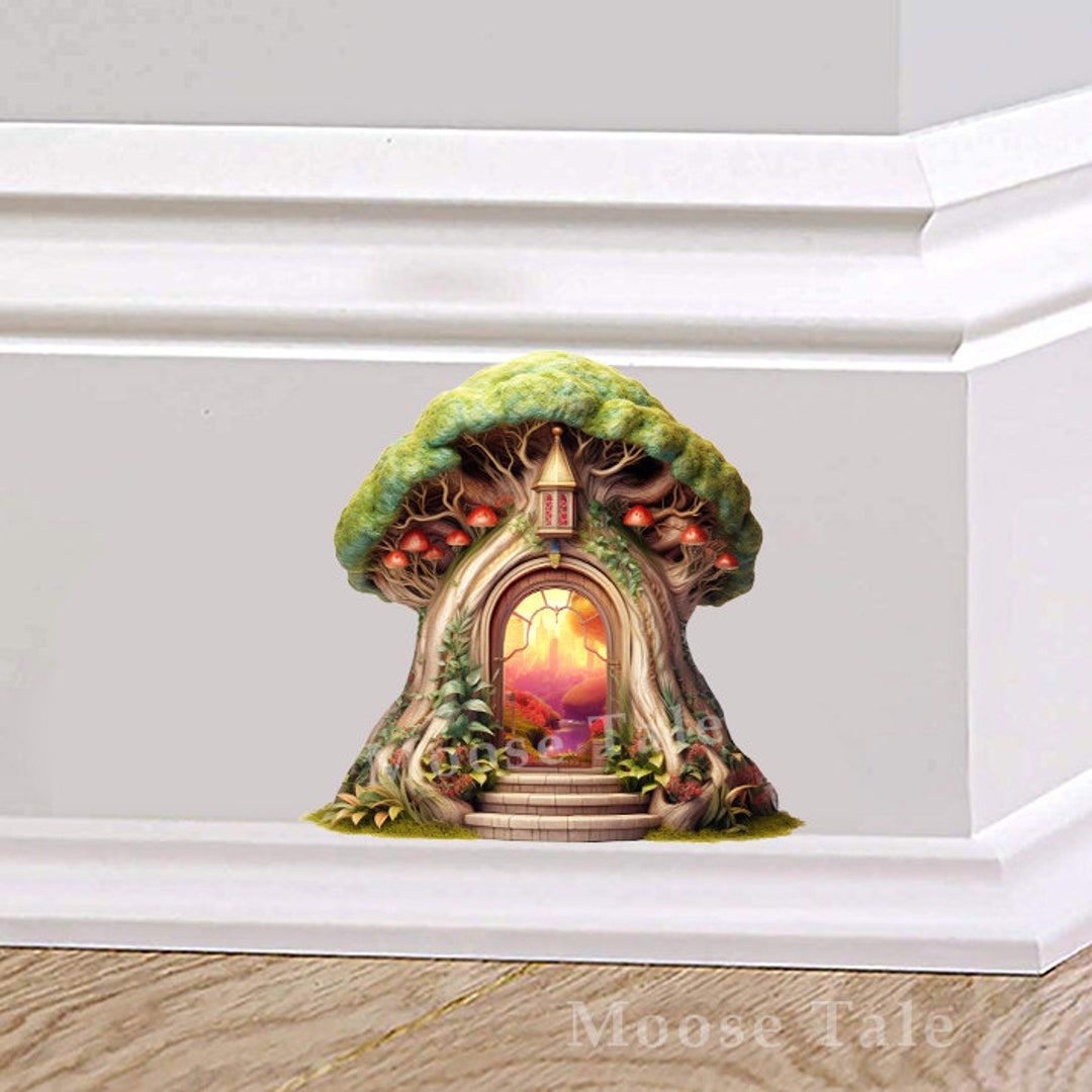 NEW Fairy Door Decal Whimsical Sticker With Wonderful World Inside ...