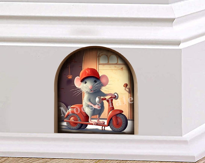 Book Reading Mouse Decal Sticker for Wall, Laptop, Car, and More. Great ...