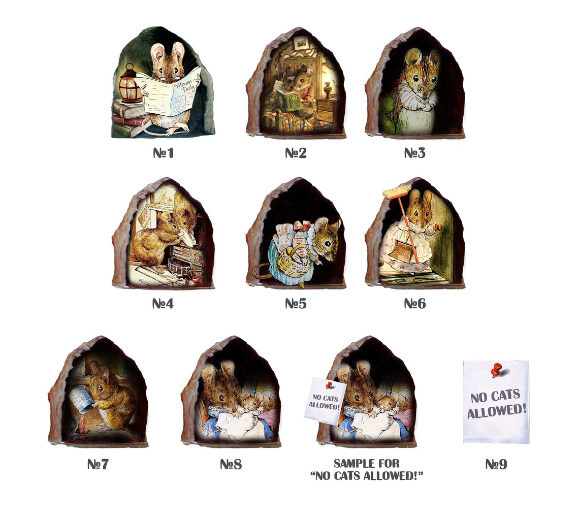 Baseboard Stickers Mouse Door Wall Decal for Playroom Kids | Etsy