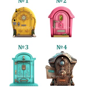 Pink Fairy Door Decal Skirting Board Sticker Weird Baseboard Sticker ...