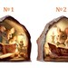 Mouse Hole Family Reading a Book Wall Decal Mice Family Sticker Library ...
