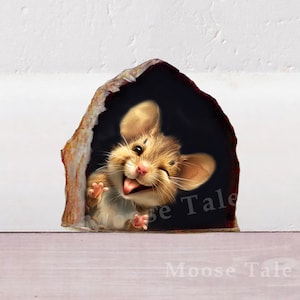 Mouse Sticker in Hole Wall Decal Buddies Mice Sticker Baseboard Sticker ...