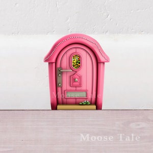 Pink Fairy Door Decal Skirting Board Sticker Weird Baseboard Sticker ...