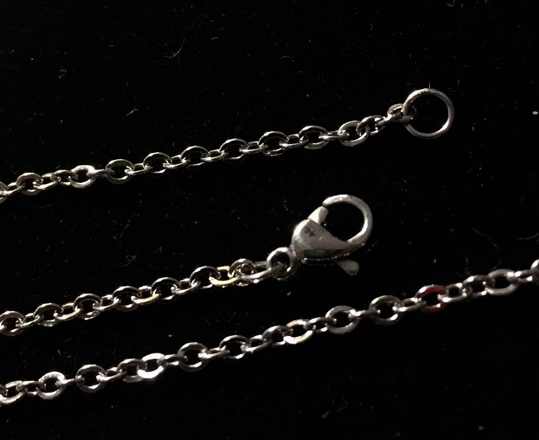 1.5mm / 2mm Stainless Steel Flat Link Chains - Various Length ...