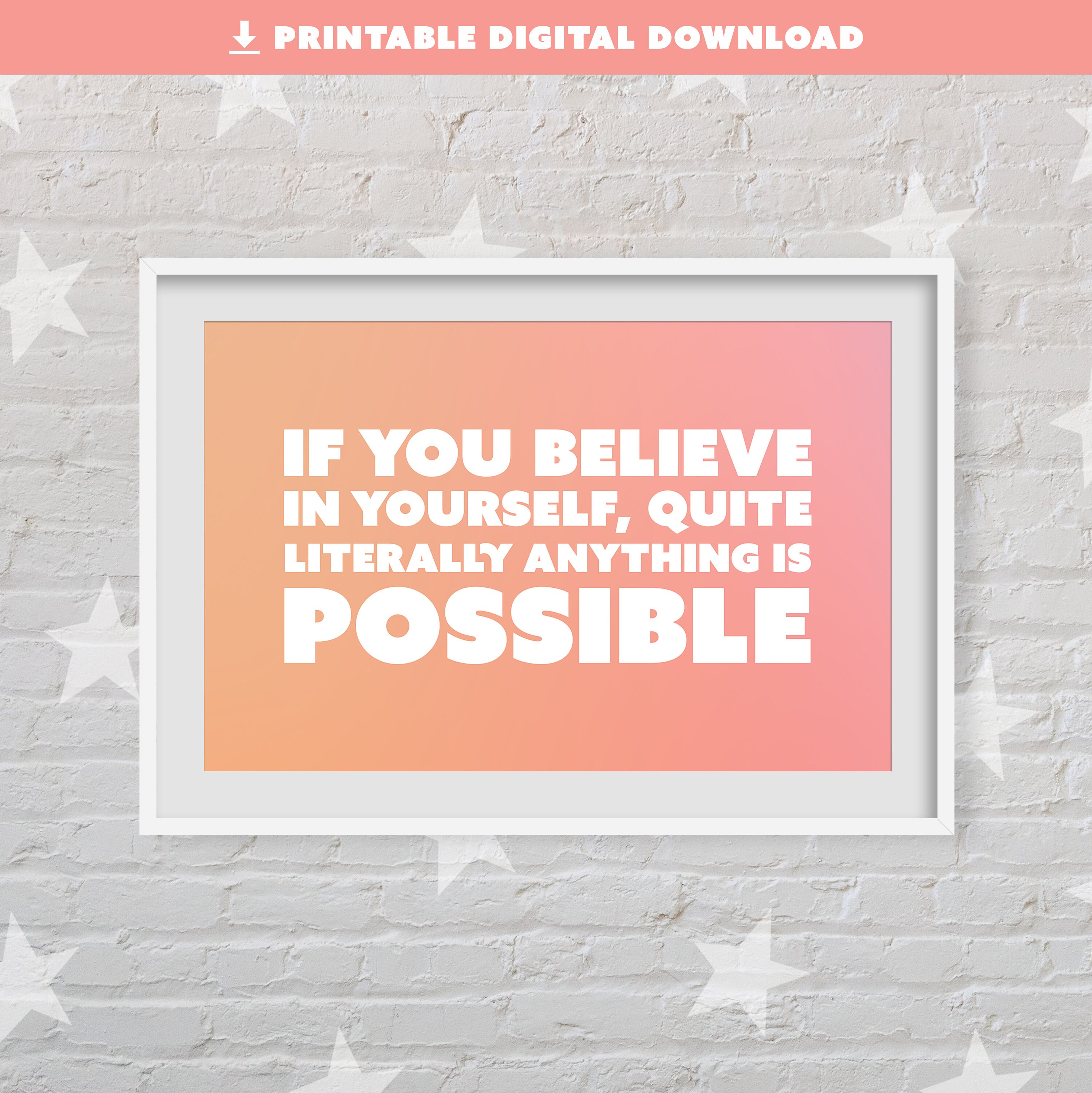 Digital Prints Art & Collectibles Prints Be yourself poster Digital ...