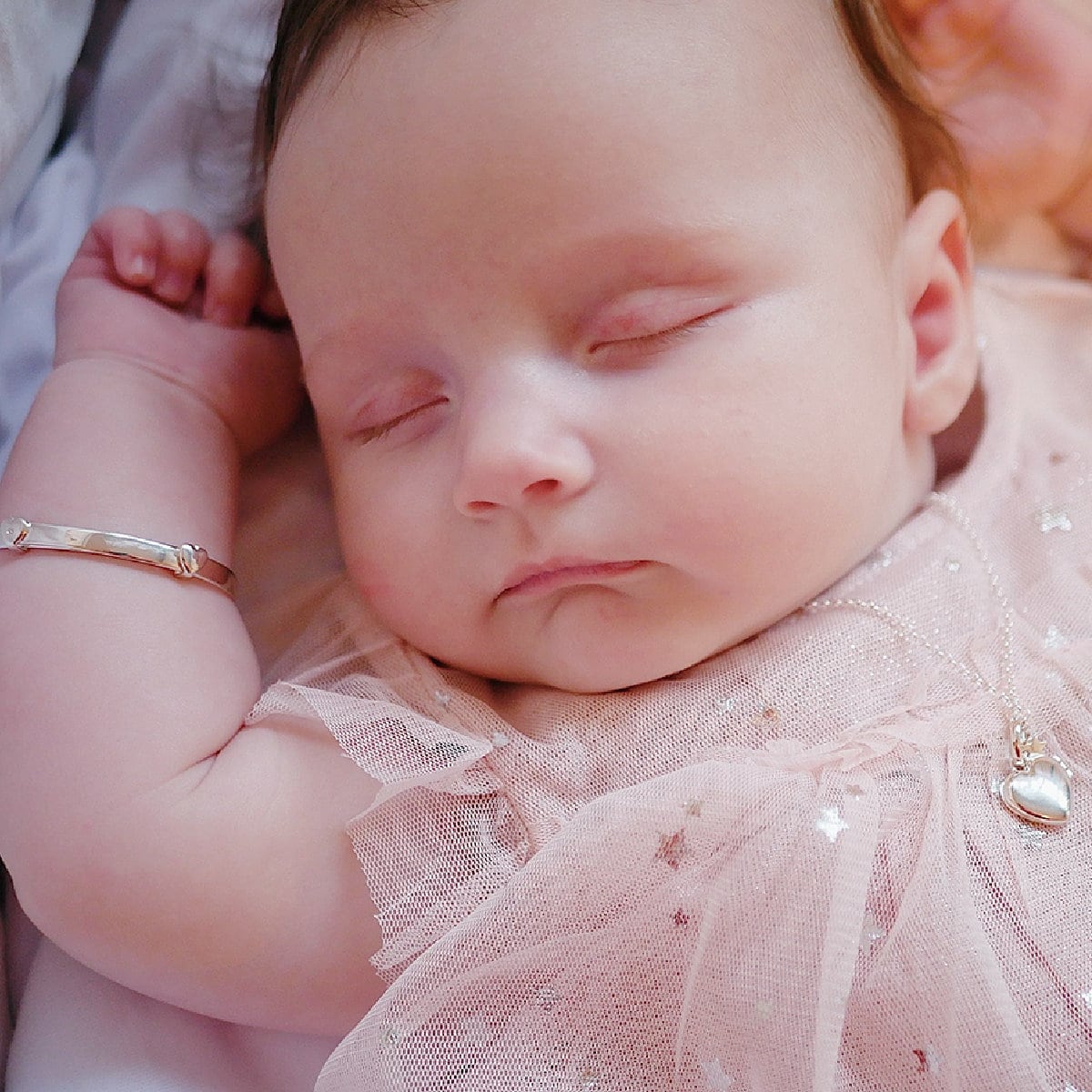 Personalised Sterling Silver Baby Bangle & Heart Locket Gift Set ...