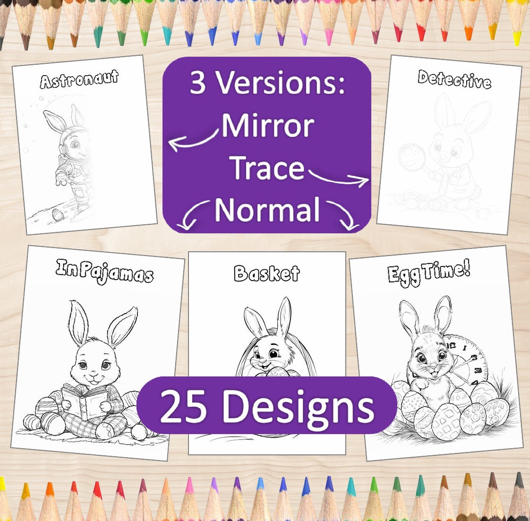 Easter Bunny Coloring Pages | Printable Easter Activities for Children ...