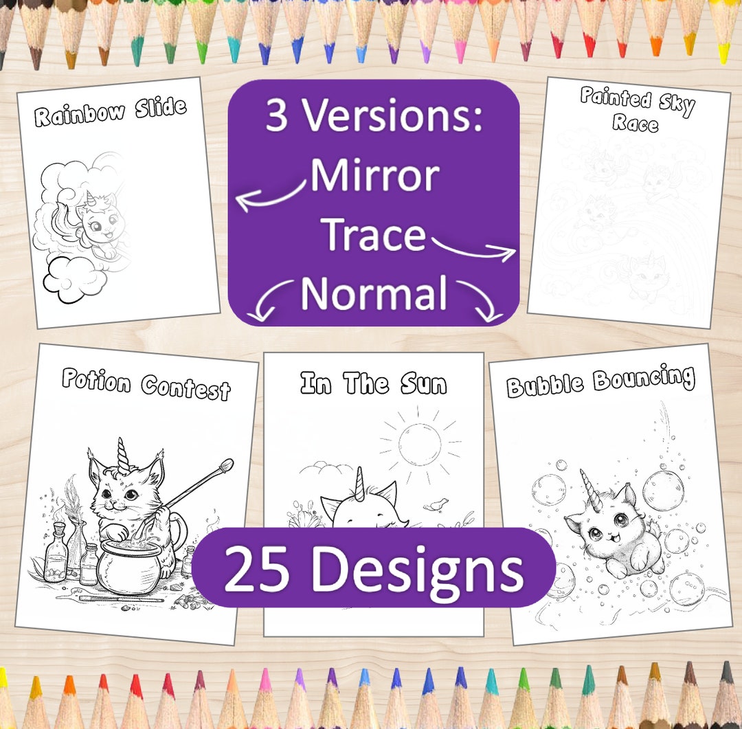 Unicorn Cat Coloring Pages | Fun and Engaging Children Coloring ...