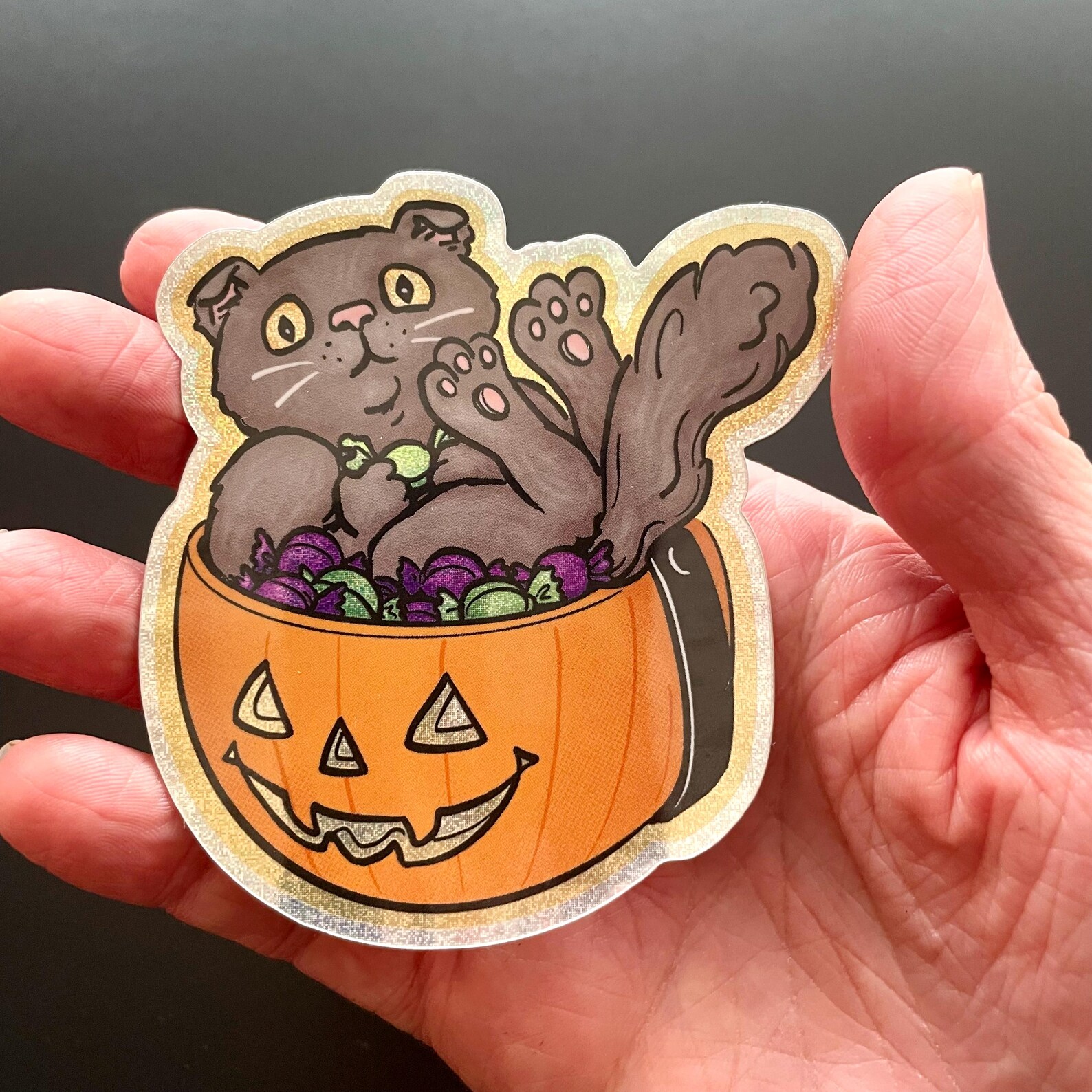 Bodega Cat Sticker: Cat O’ Lantern - Etsy