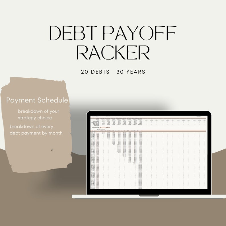 Debt Payoff Tracker, Instant Download, Debt Snowball for Excel, Excel ...