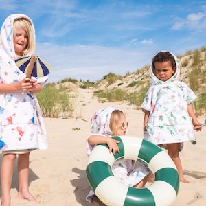 Handmade Kids Hooded Towel Poncho for Beach Bath Pool & Surf Changing ...