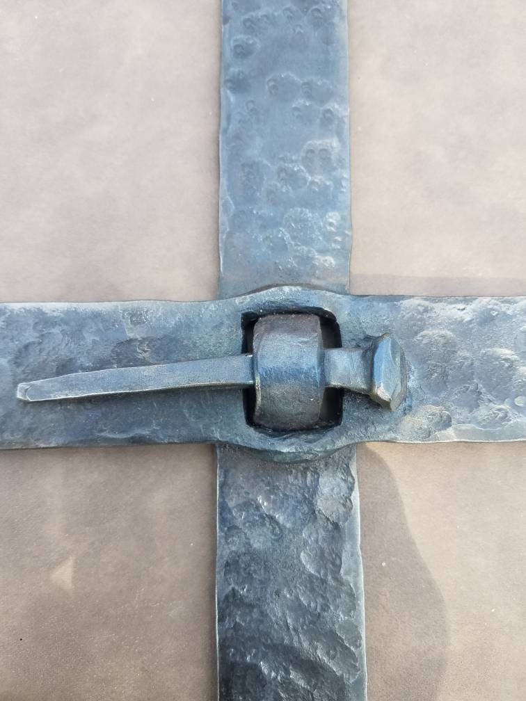 Large Cross blacksmith hand forged steel Hand made. Steel | Etsy