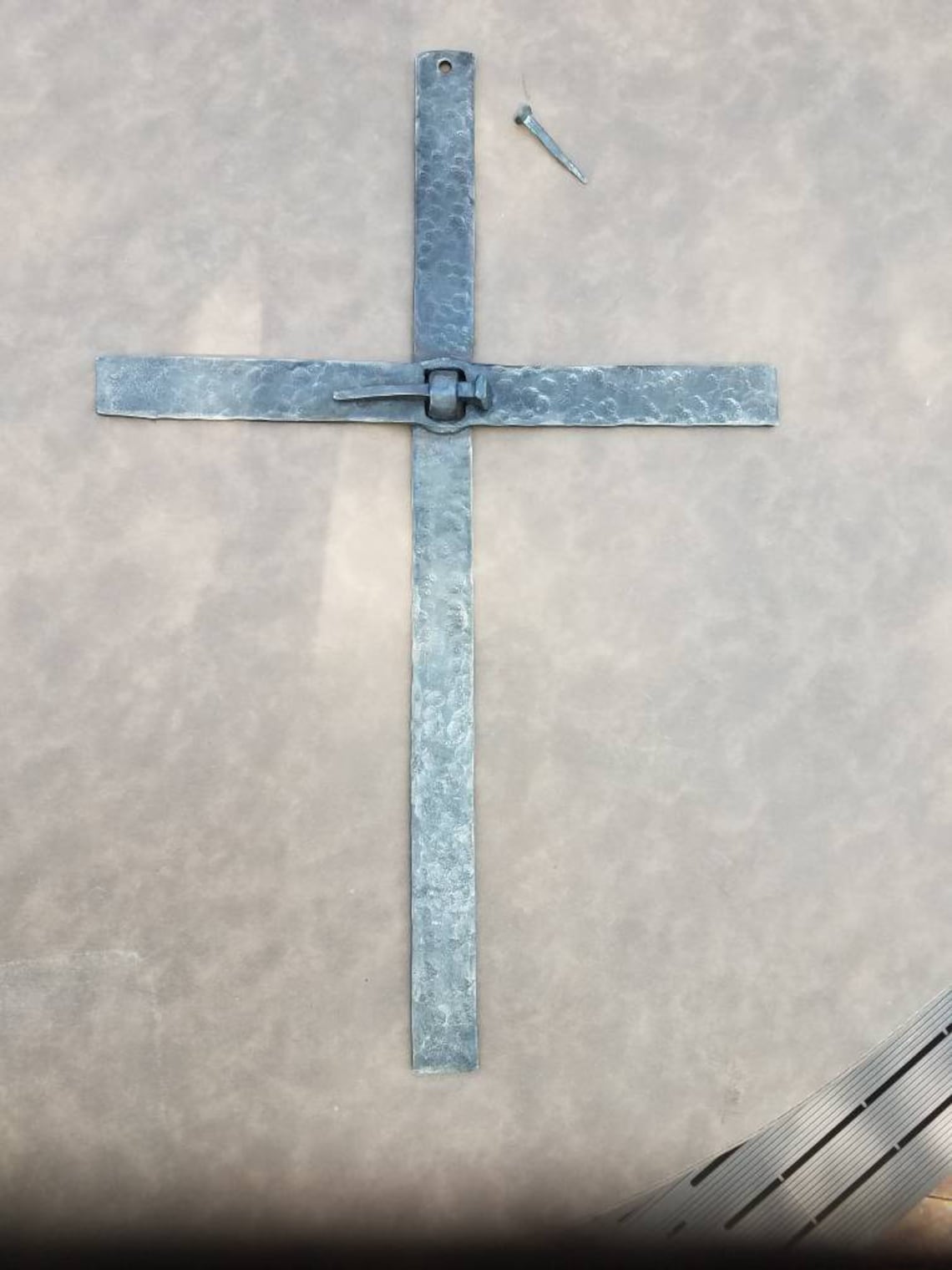 Large Cross Blacksmith Hand Forged Steel Hand Made. Steel | Etsy