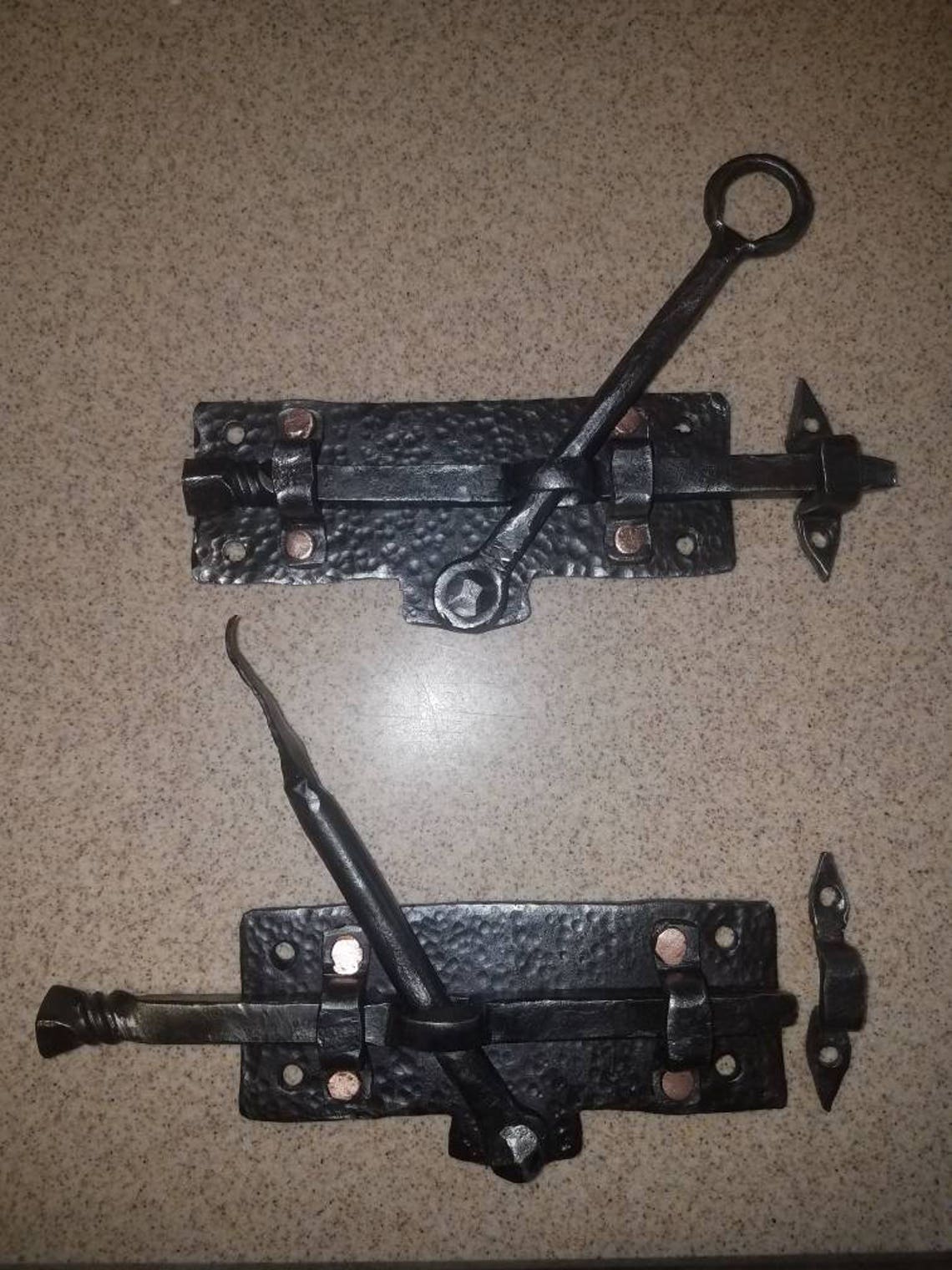 Blacksmith Forged Steel Door Latch Gate Latch Garden Gate | Etsy