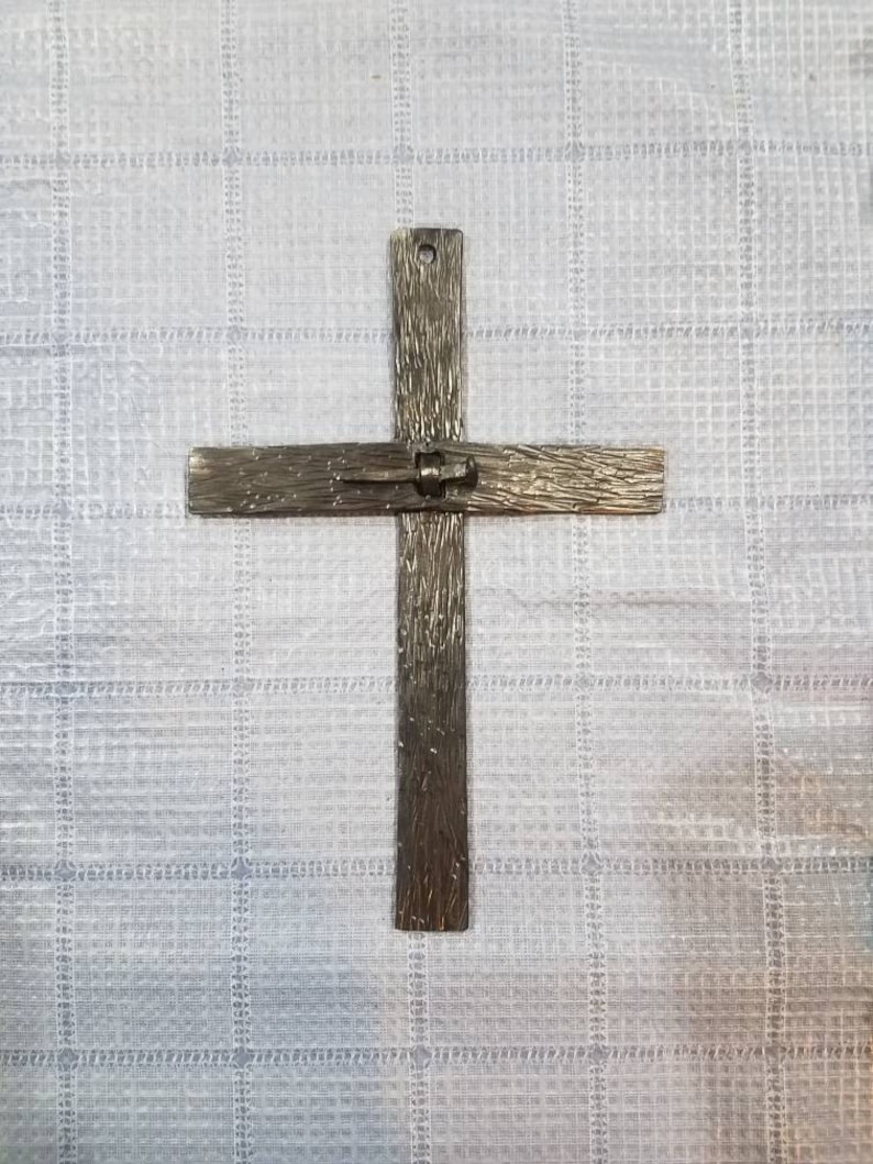Cross Blacksmith Forged Steel. Metal Cross Unique Artistic - Etsy