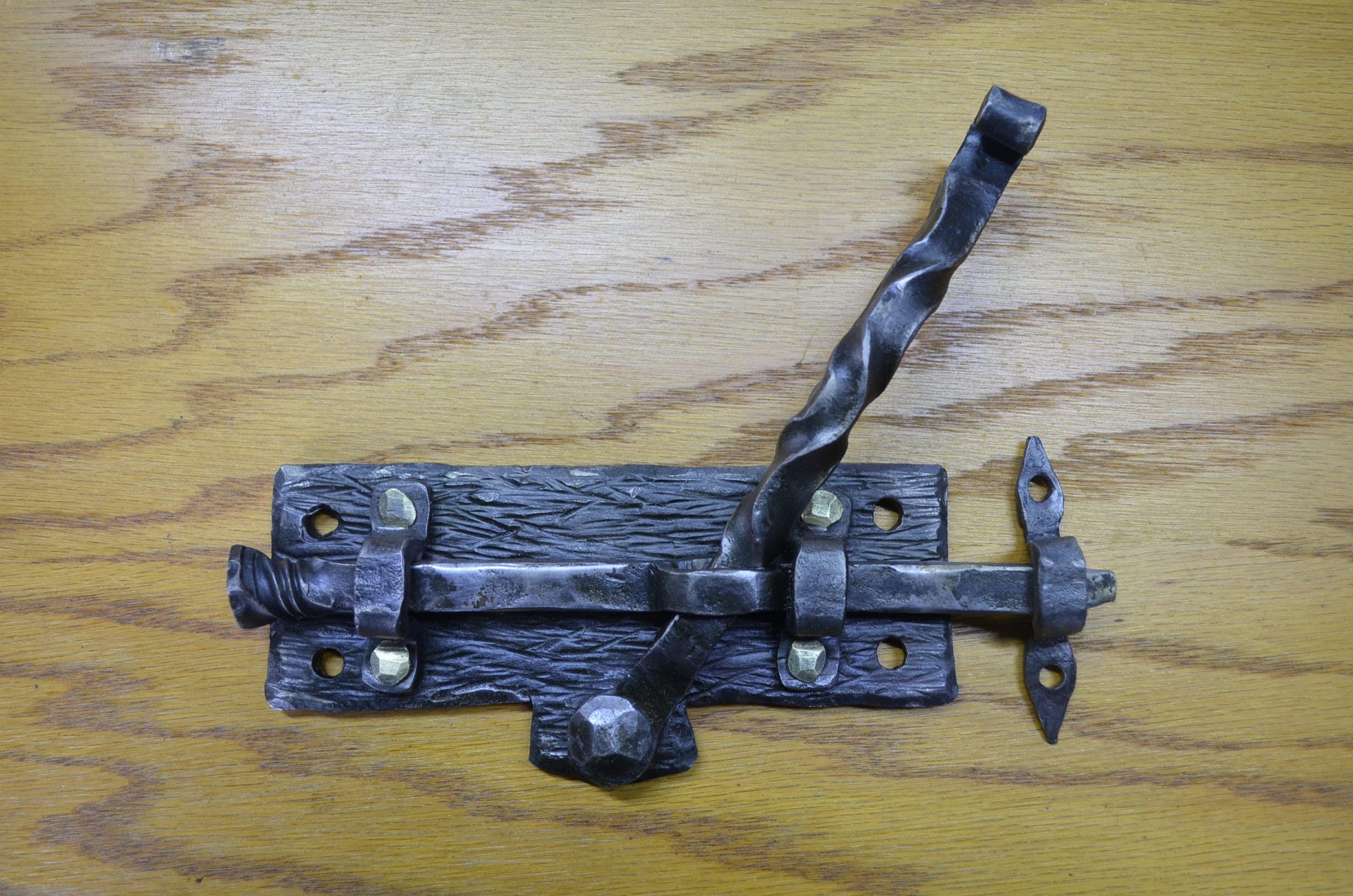 Blacksmith Forged Steel Door Latch Gate Latch Garden Gate | Etsy