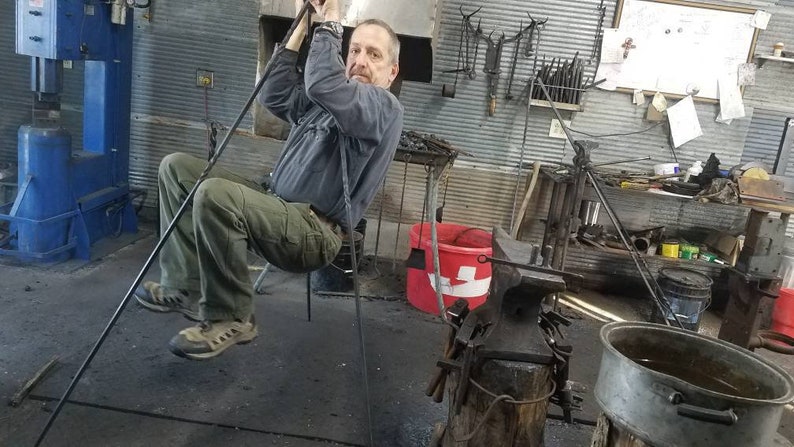 Blacksmith Forged Cooking Tripod and Trammel Hook. Campfire - Etsy