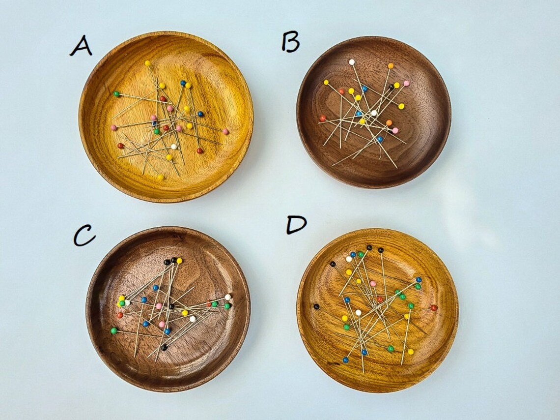 Magnetic Wood Pin Dish Sewing Quilting Pins | Etsy