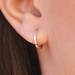 9K Solid Gold Oval Huggie Hoops - Gold, Rose Gold or White Gold - Etsy