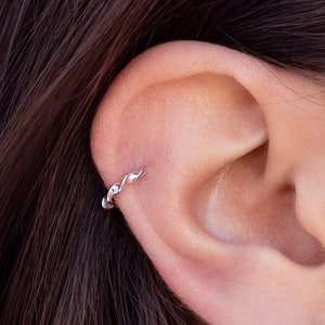 Dainty Twisted Ear Cuff Hoop Earrings - Etsy