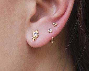 Second hole earrings | Etsy