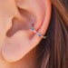 Rainbow Cz Conch Ear Cuff Earrings - Etsy