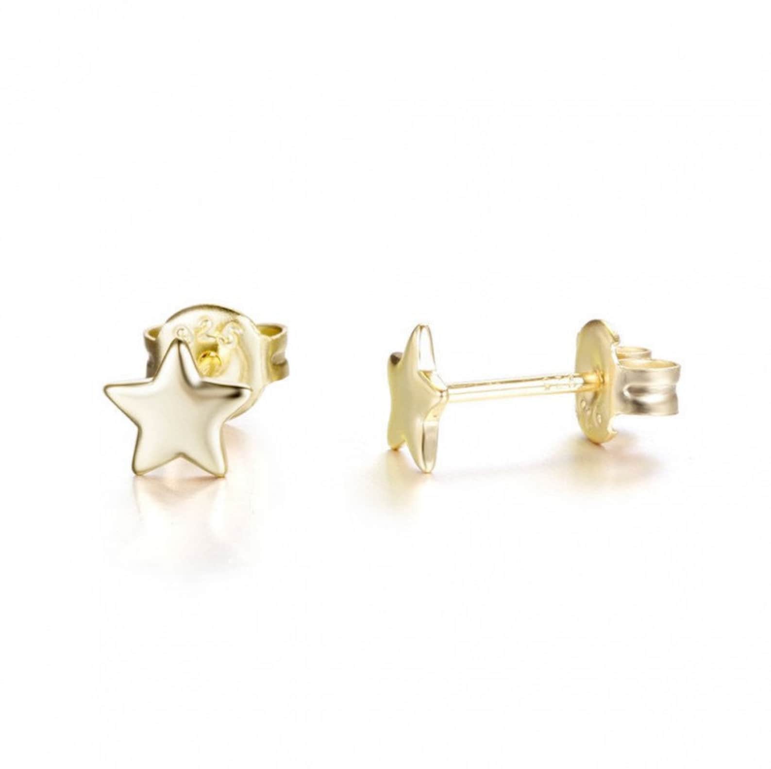 Minimalist Star Shaped Stud Earrings Large Size - Etsy