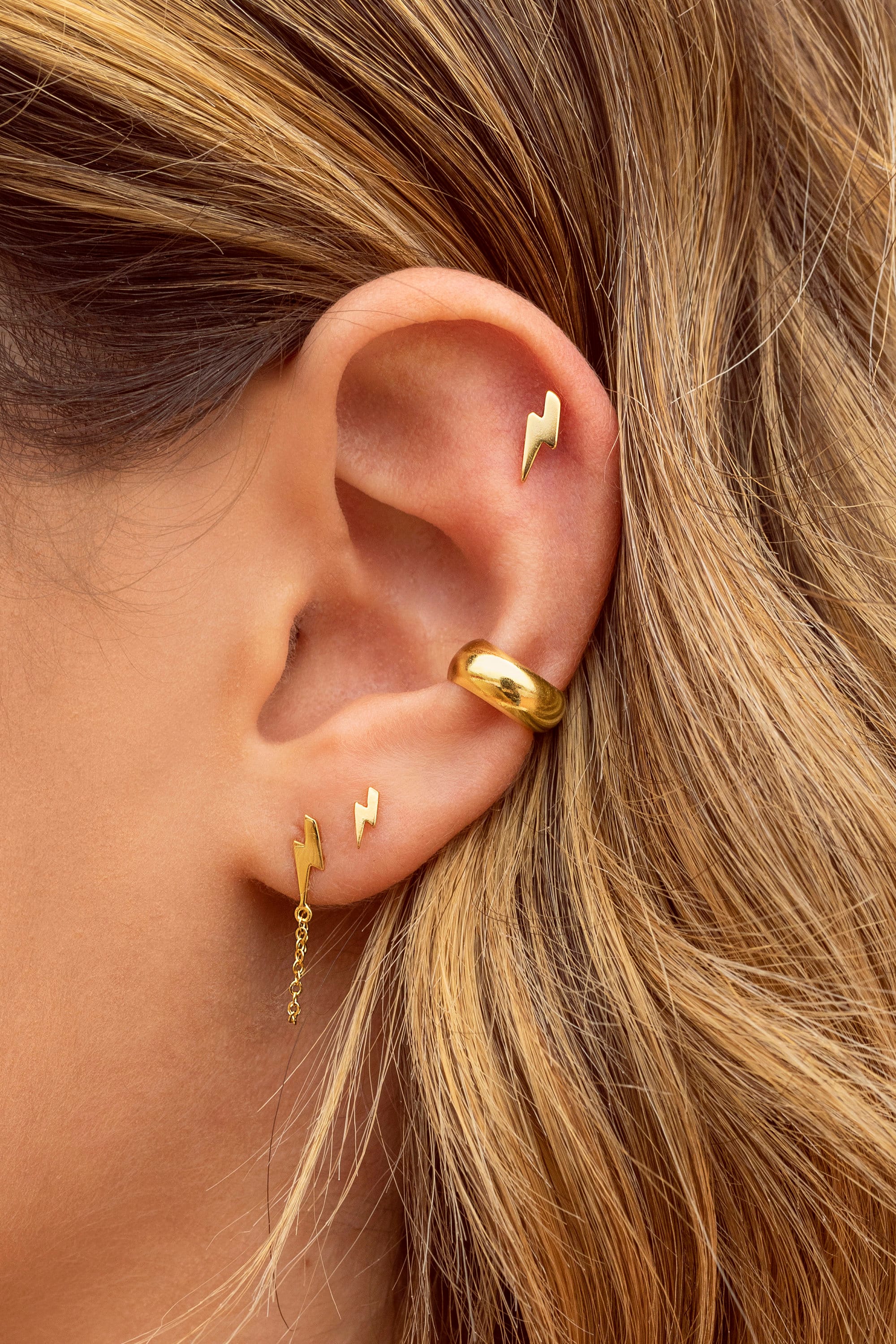 Chunky Smooth Silver Conch Ear Cuff Earrings | Etsy UK