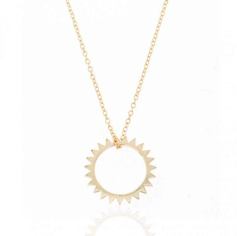 Dainty & Minimalist Sun Shaped Necklace - Etsy