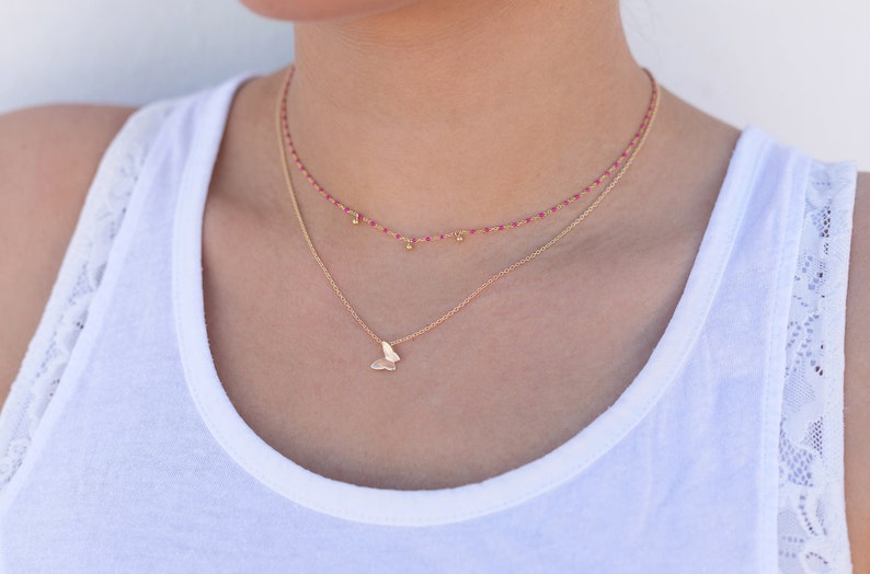 Ceramic Chain Necklace, Ceramic Beaded Necklace, Chain Necklaces ...