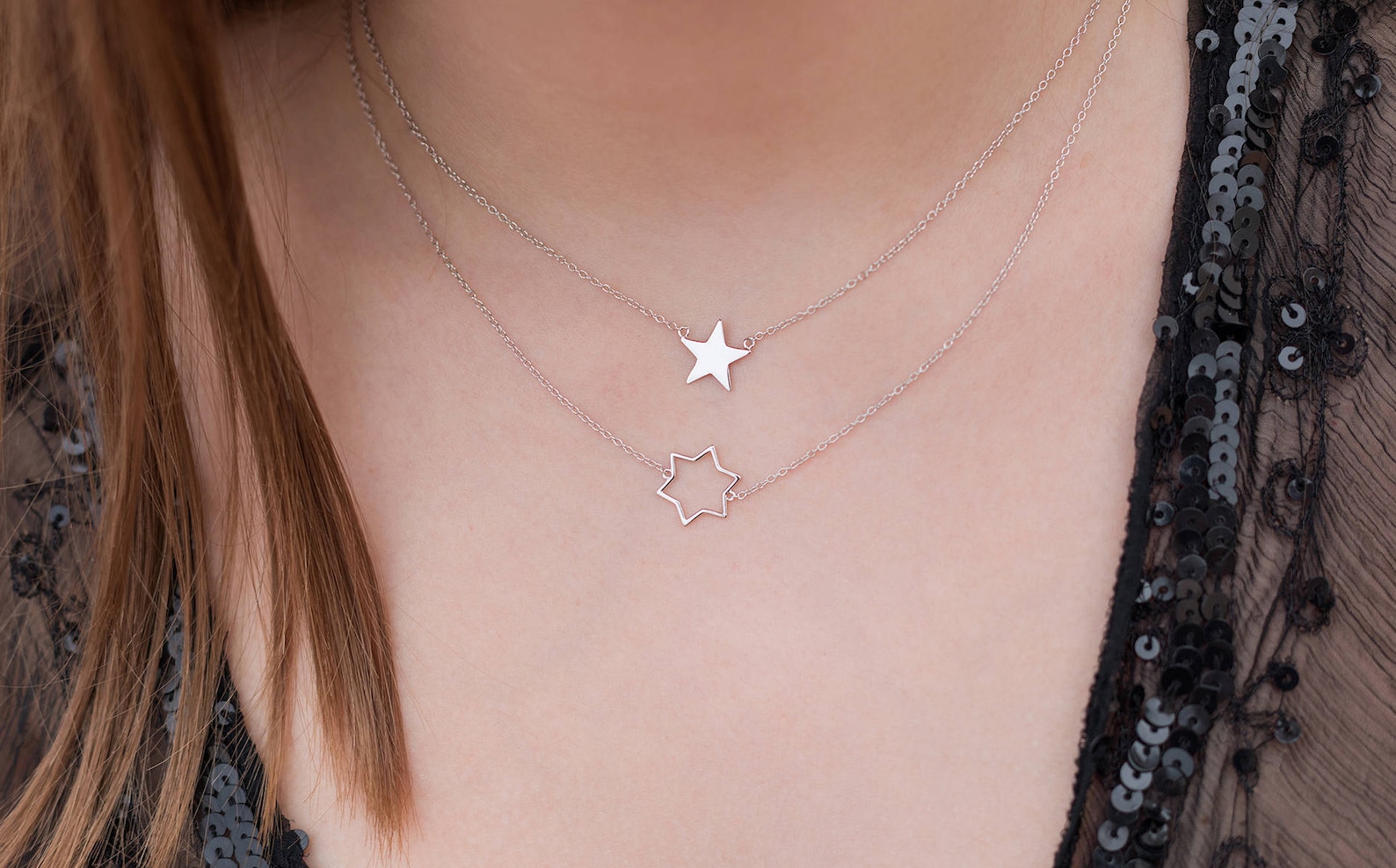 Star Necklace, Satr Pendant, Silver Necklaces, Silver Star Necklaces ...