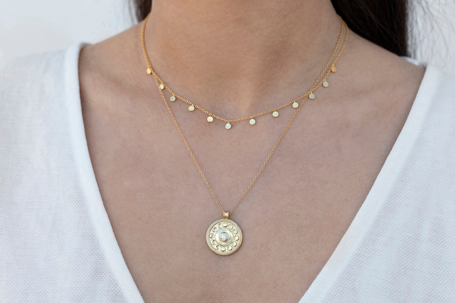 Dainty & Minimalist Dangling Small Coins Choker Necklace - Etsy
