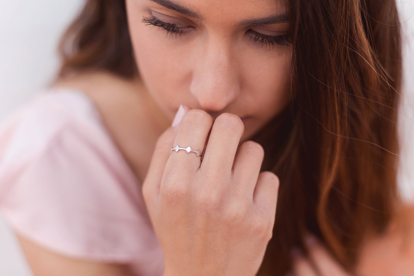 Rhombus Ring Diamond Shape Ring Geometric Ring Minimalist | Etsy