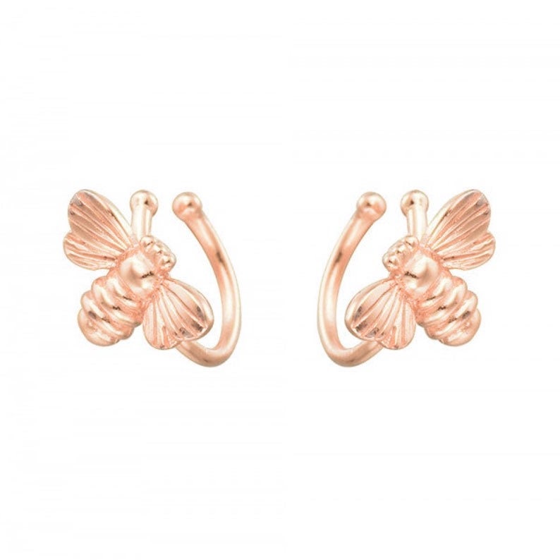 Dainty & Tiny Bee Shaped Ear Cuff Earrings | Etsy