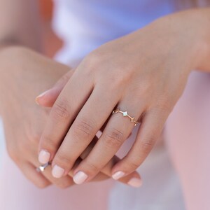 Rhombus Ring, Diamond Shape Ring, Geometric Ring, Minimalist Ring, Ring ...