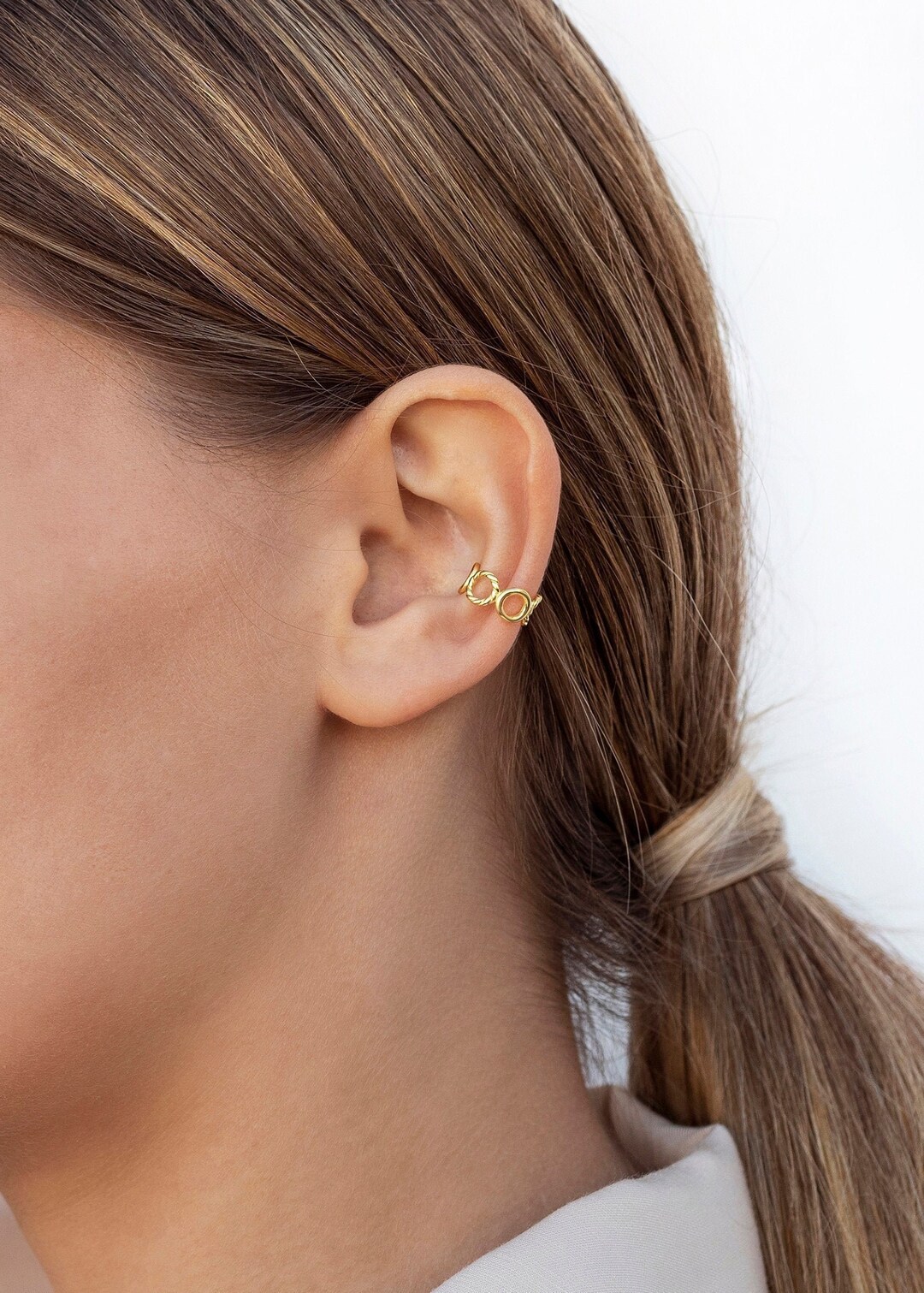 Circle Conch Ear Cuff Earrings - Etsy UK