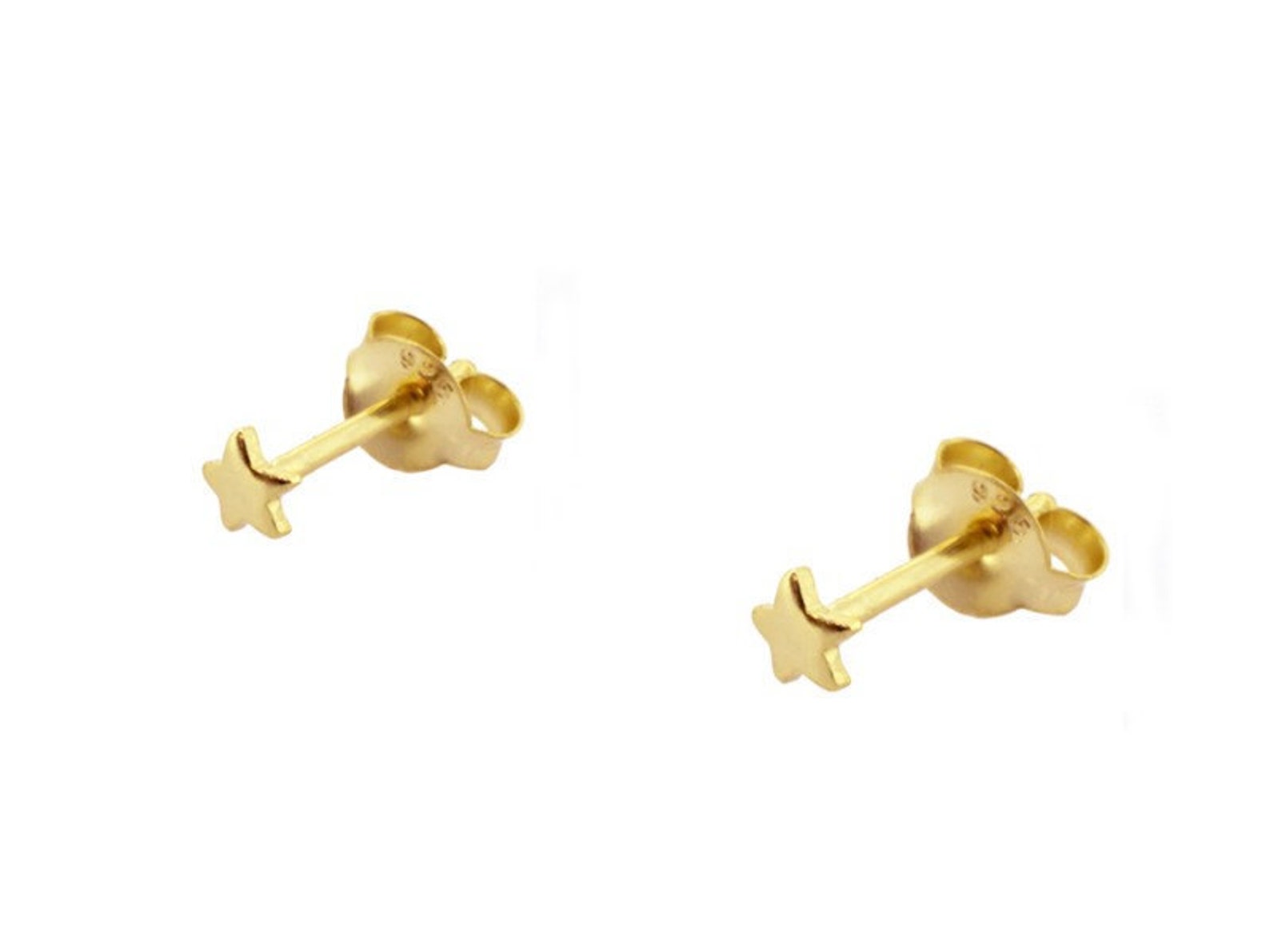 Minimalist Star Shaped Stud Earrings Medium Size - Etsy