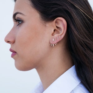 Spike Ear Jacket, Ear Jacket With Spikes, Ear Jacket Earrings ...